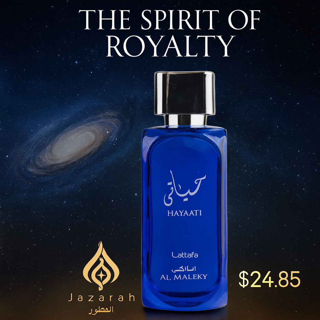Lattafa Hayaati Al Maleky 100ml – JAZARAH STORE